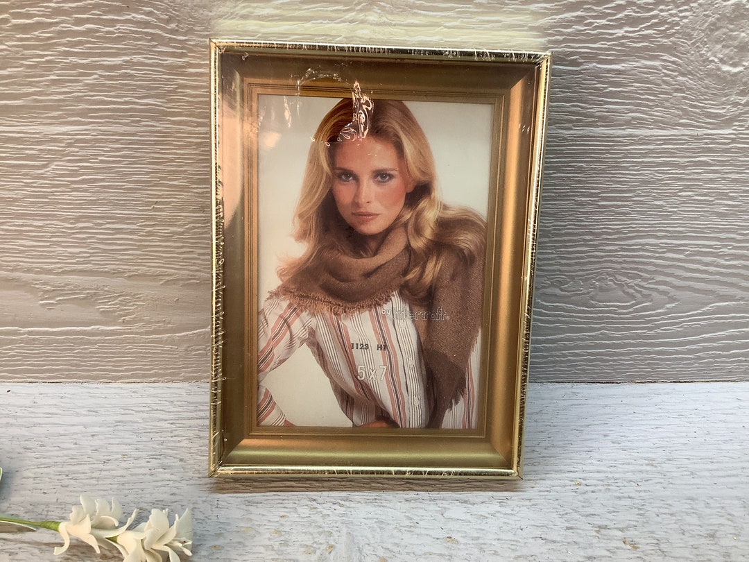 Vintage Gold Metal Shadow Box Picture Frame/ Sealed, Mid-century Metal ...