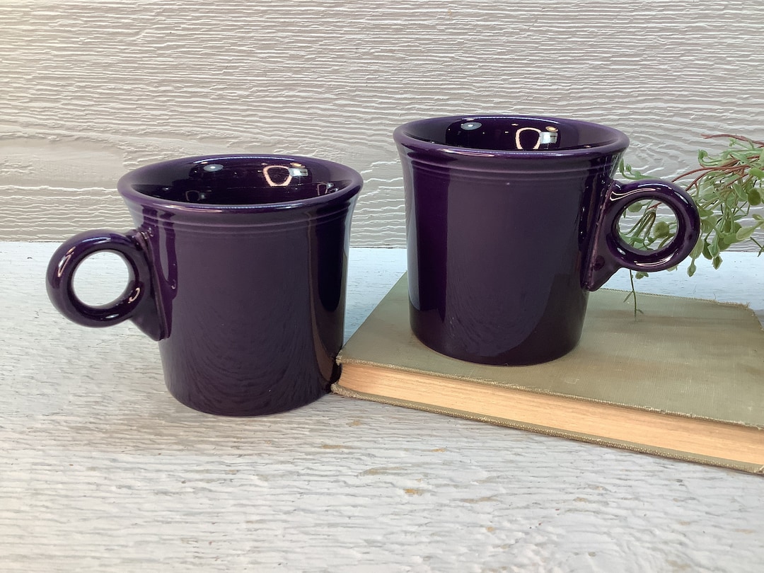 Pair Vintage Ceramic Fiesta Ware Mulberry Purple Coffee Mugs/ Homer ...