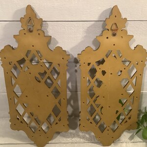 Vintage Set of 2 Ornate Gold Wall Plaques/ Gold Tone Syroco Wall Decor ...