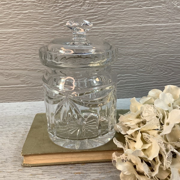 Antique Clear Glass Candy Jar - Etsy
