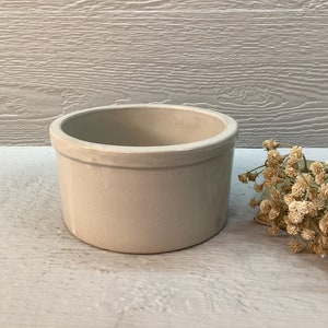 Vintage Stoneware Crock/ Tan Glaze Finish/ Crock Planter/ USA ...