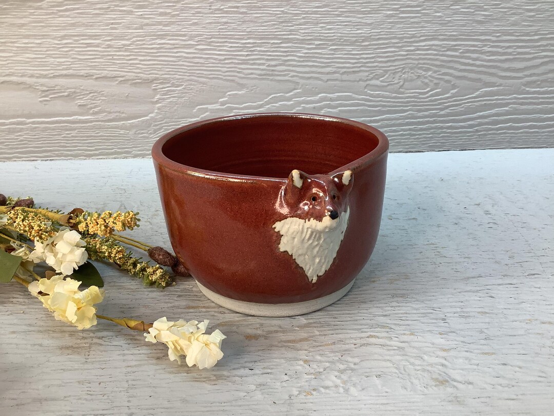 Unique Handmade Pottery Fox Bowl/ Handcrafted Decorative Fox Bowl ...