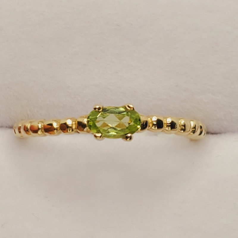 Gold Peridot Ring - Etsy
