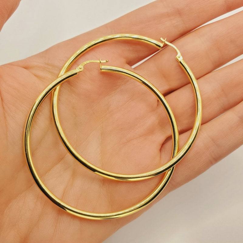 Large Gold Hoop Earrings - Etsy