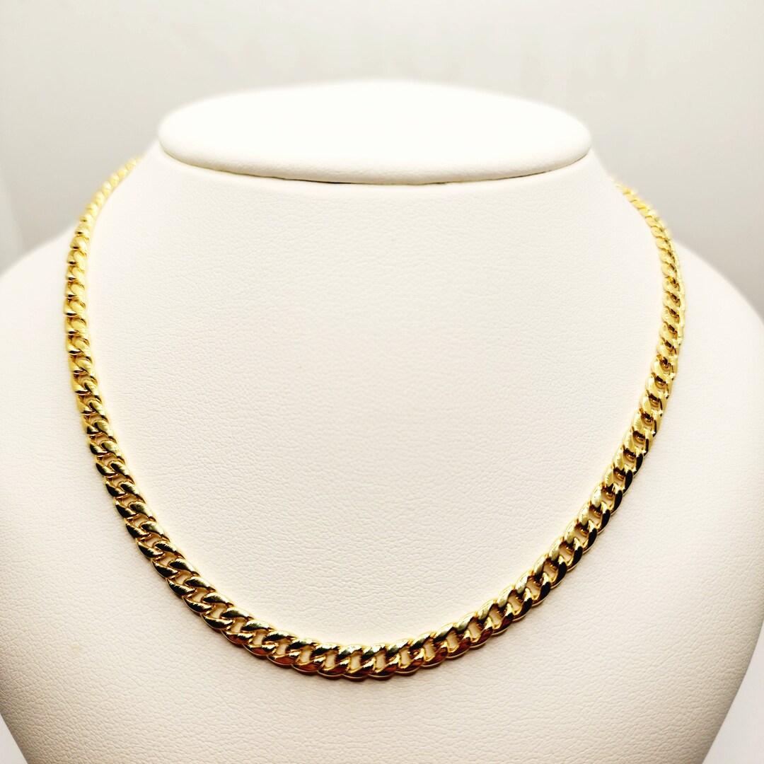 Gold Miami Cuban Chain 14K Yellow Gold Miami Cuban Chain, 4.5mm, Curb ...