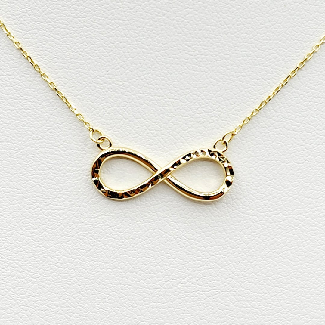 Infinity Gold Pendant ,10K Yellow Gold Infinity Necklace, Graduation ...