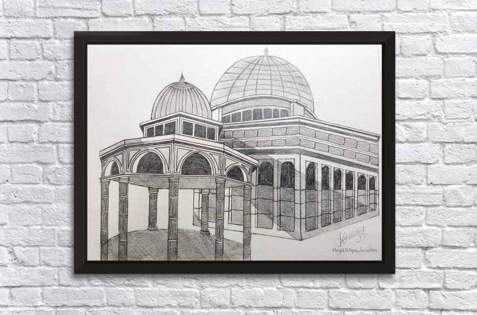 Mosque, Masjid, Building, Handmade, Sketch, Pencil, Palestine, Israel ...