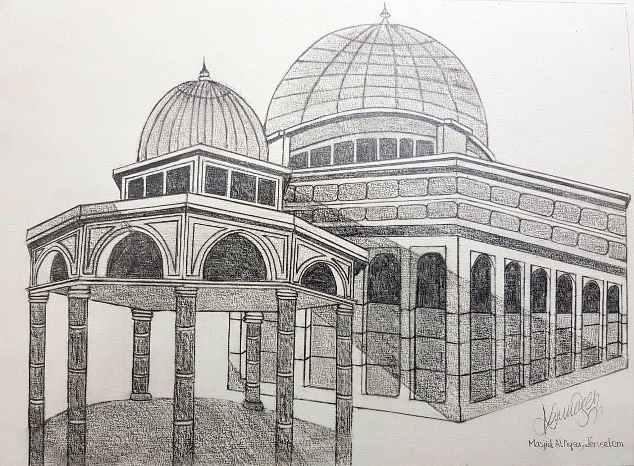 Mosque, Masjid, Building, Handmade, Sketch, Pencil, Palestine, Israel ...