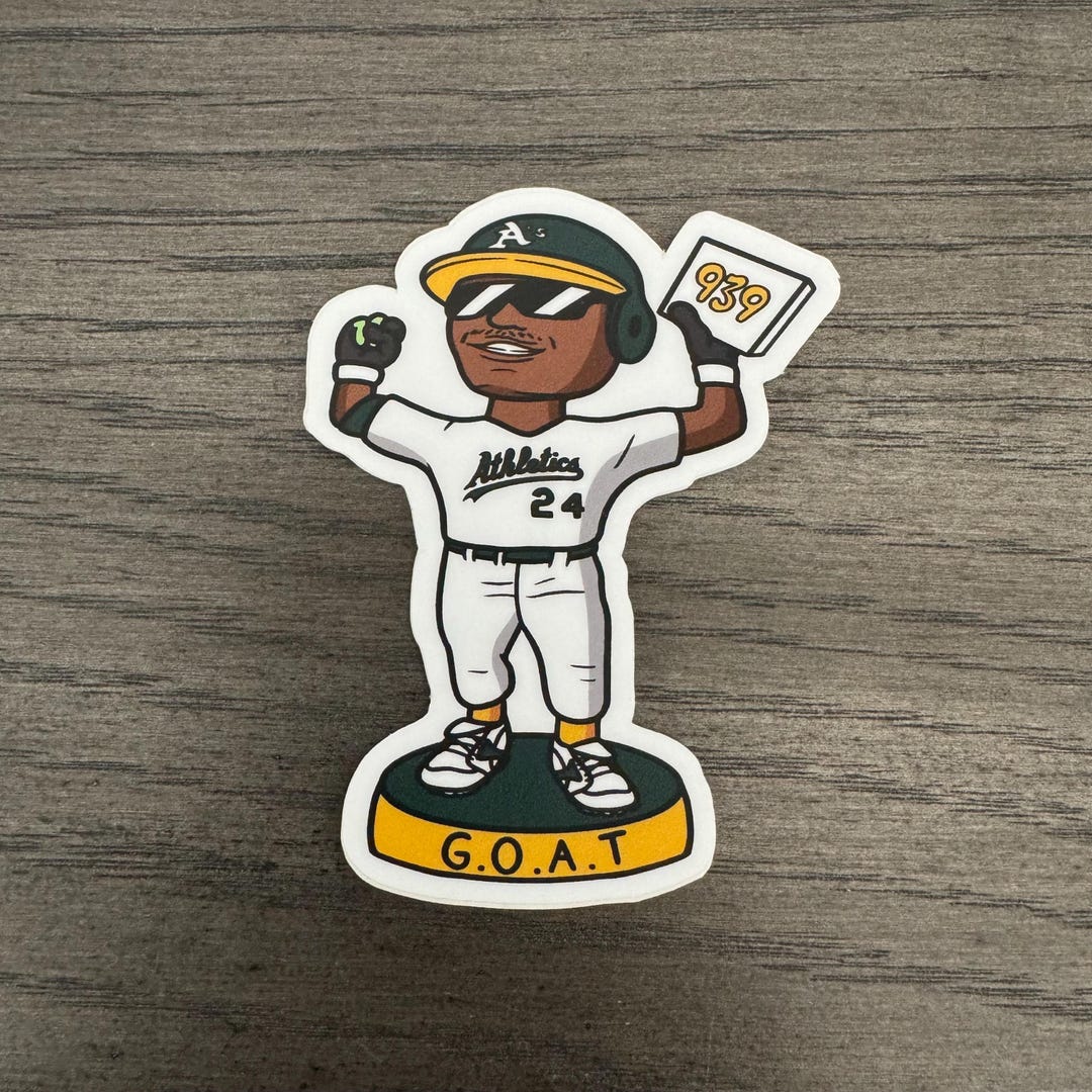 Rickey Henderson GOAT Die Cut Decal - Etsy