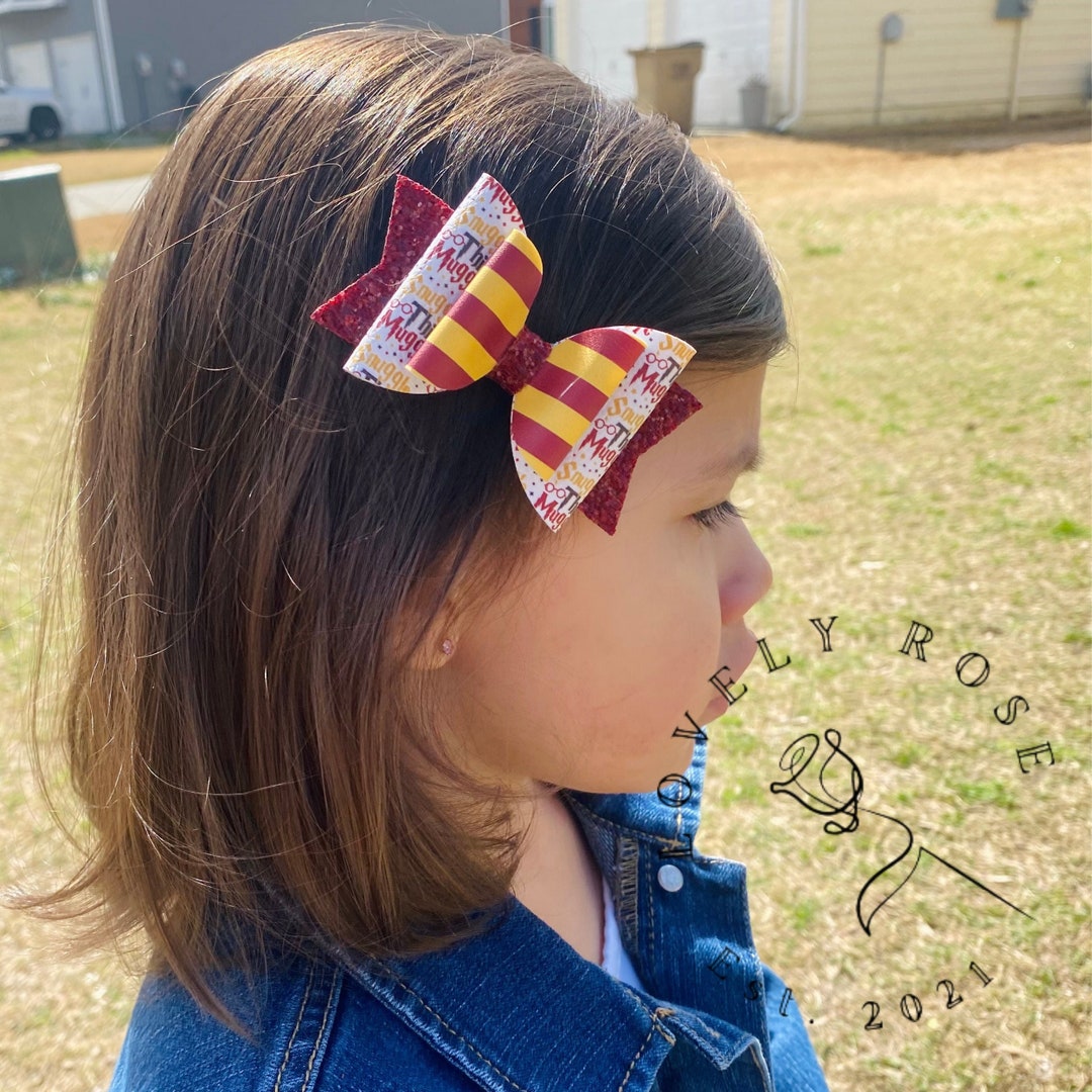 Wizard Bow Magical Wizard Boy Inspired Print Hair Clip - Etsy