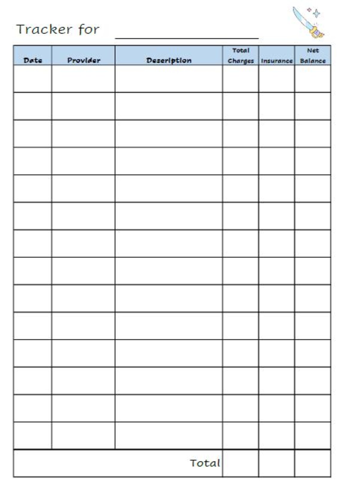 Printable Medical Bill Tracker With Six Different Designs - Etsy