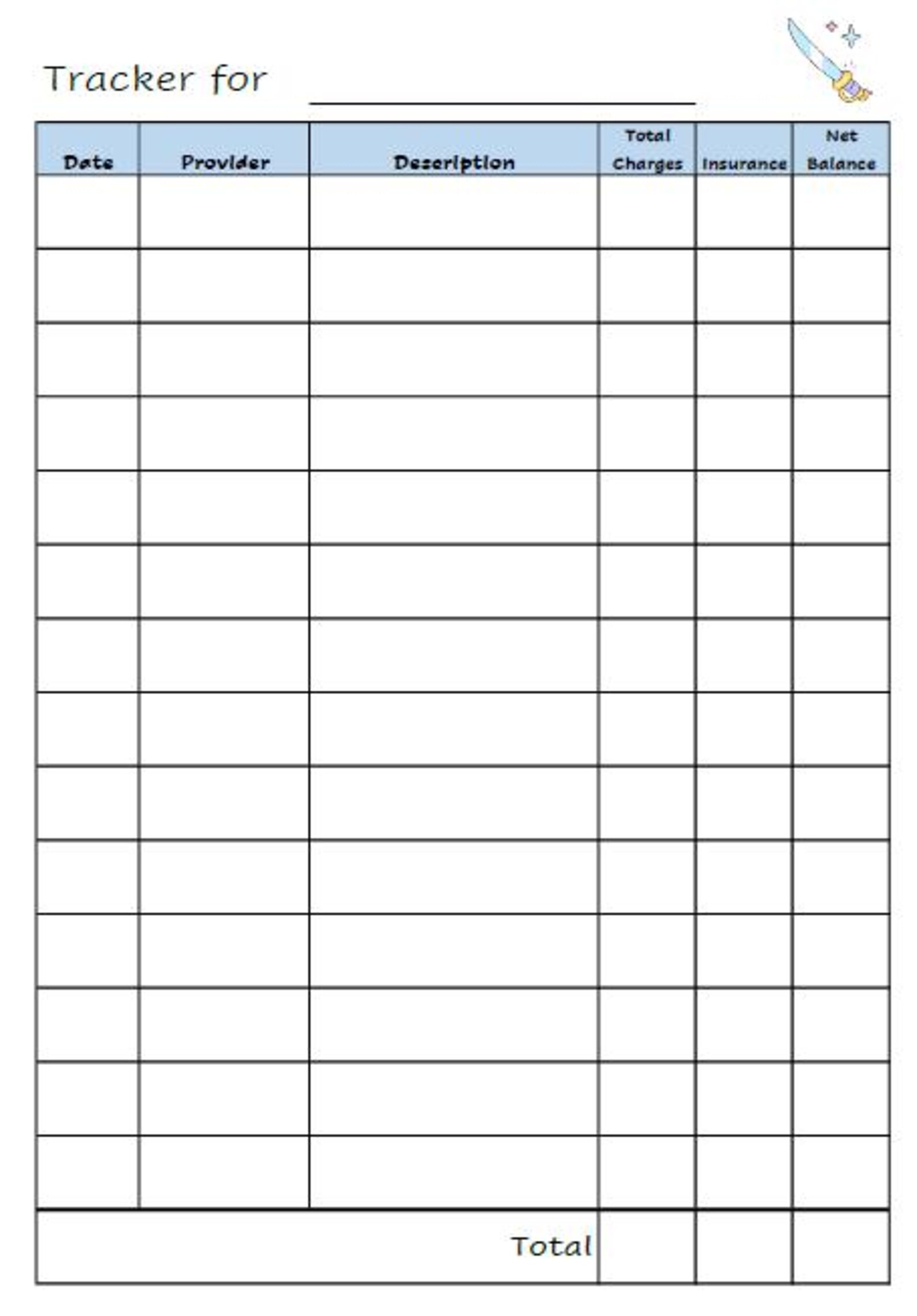 Printable Medical Bill Tracker With Six Different Designs - Etsy