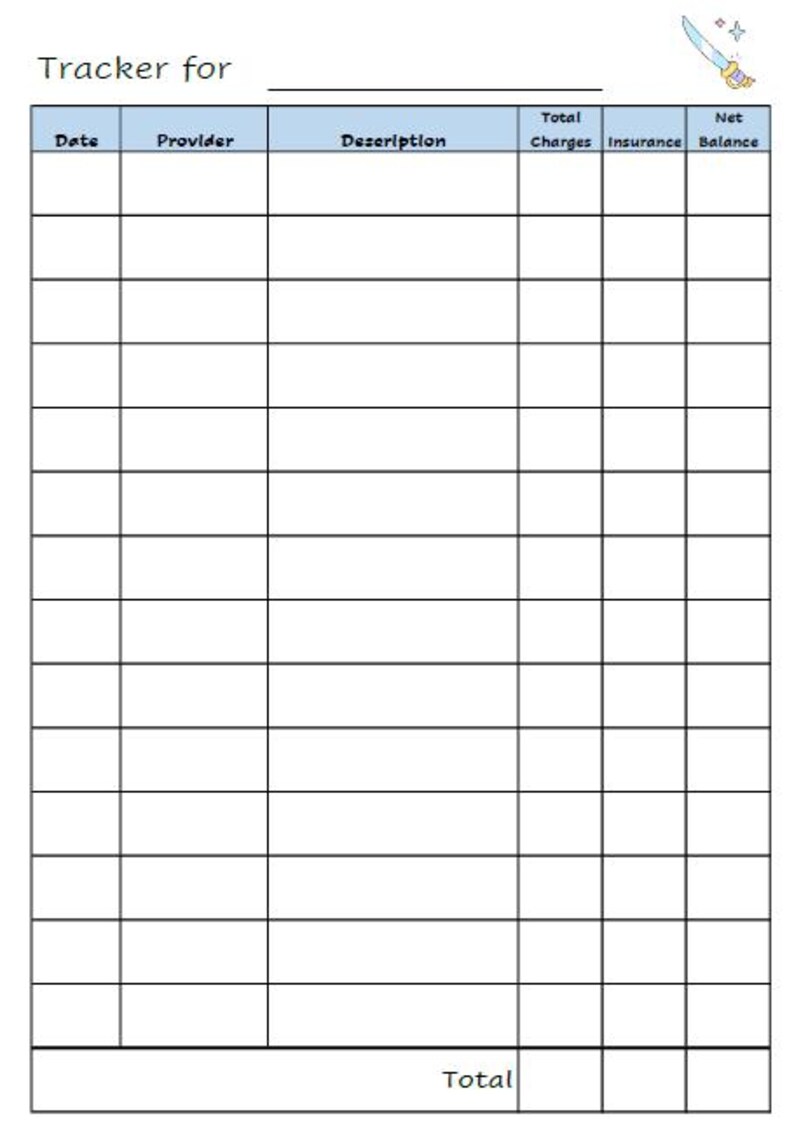 Printable Medical Bill Tracker With Six Different Designs - Etsy