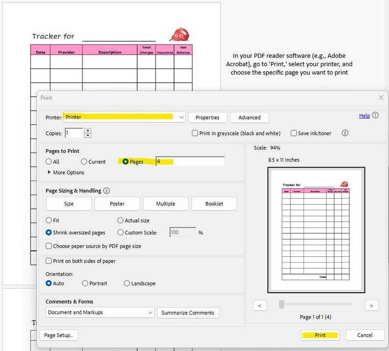 Printable Medical Bill Tracker With Six Different Designs - Etsy