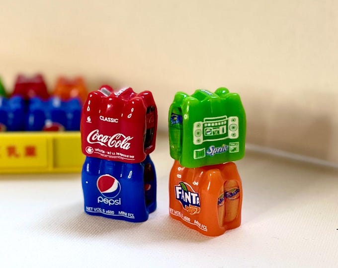 Mini Soda 6 Bottle Pack Charm – Can Not Be Opened - Dollhouse ...