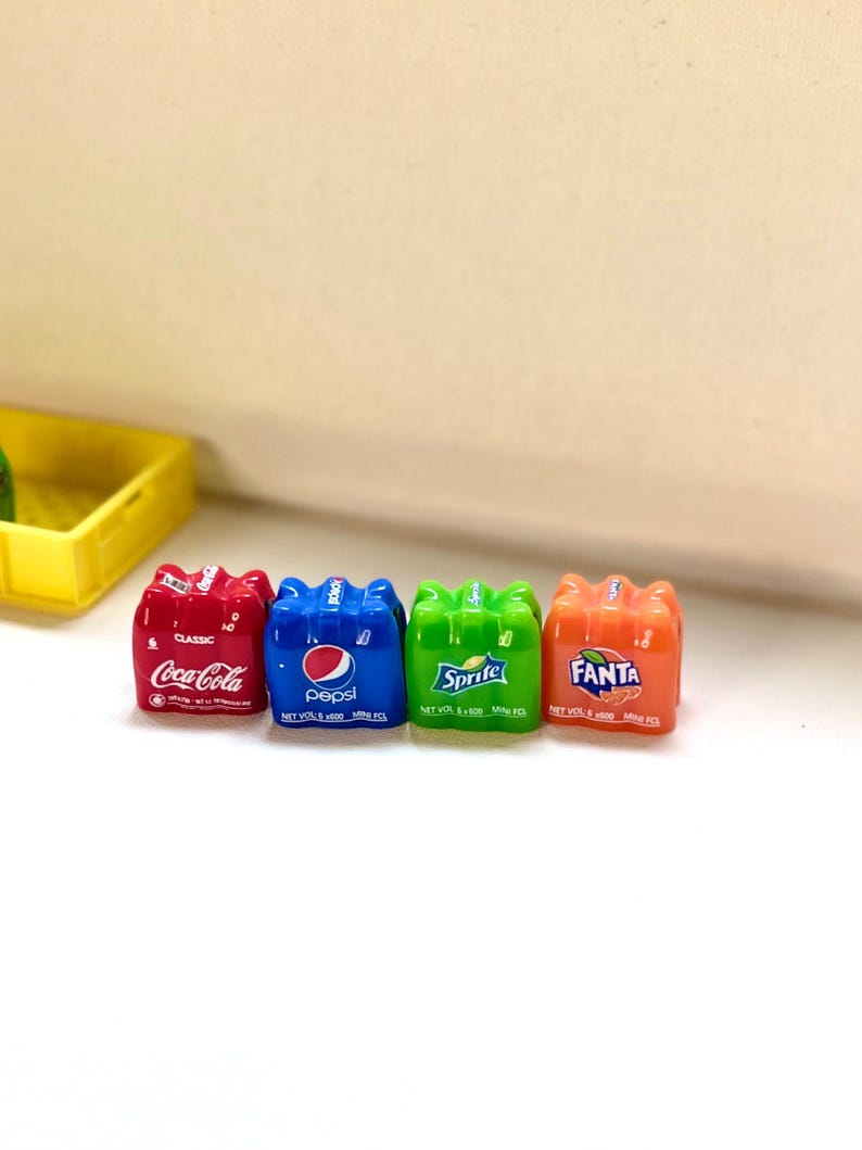 Mini Soda 6 Bottle Pack Charm – Can Not Be Opened - Dollhouse ...