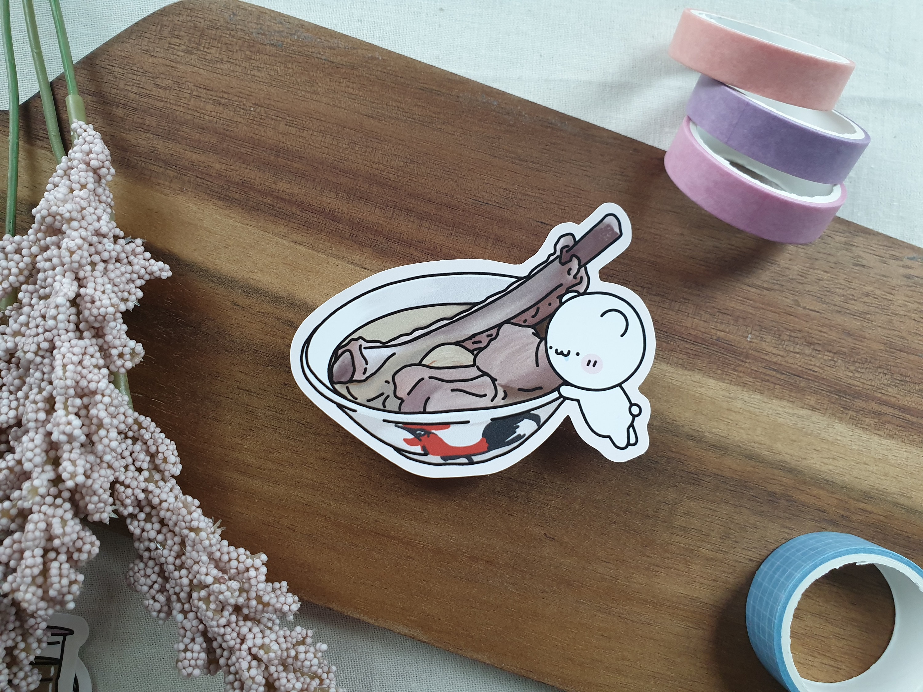 Laksa Bak Teh Diecut Sticker / / Waterdichte Gloss Vinyl - Etsy Nederland