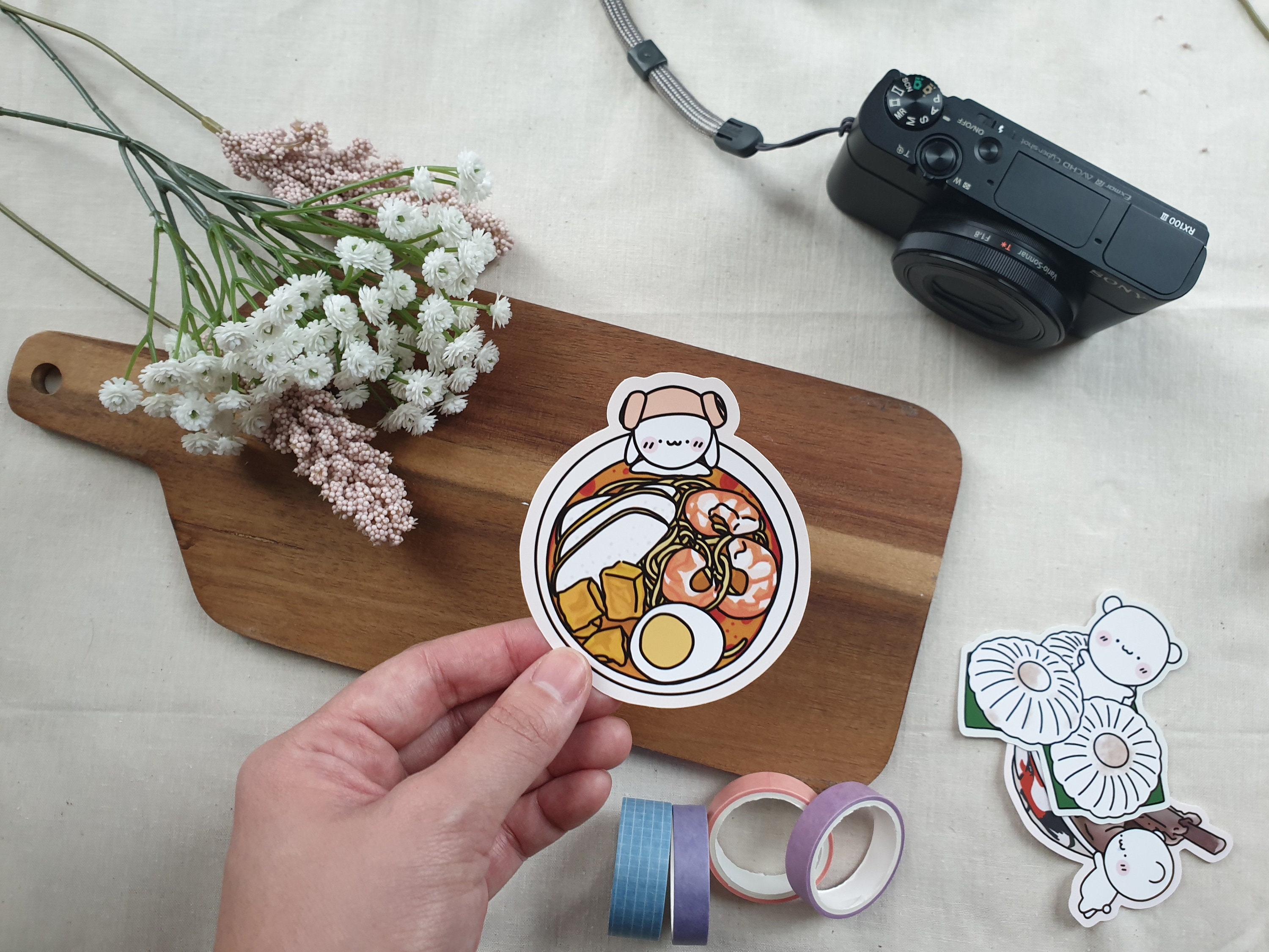 Laksa Bak Teh Diecut Sticker / / Waterdichte Gloss Vinyl - Etsy Nederland