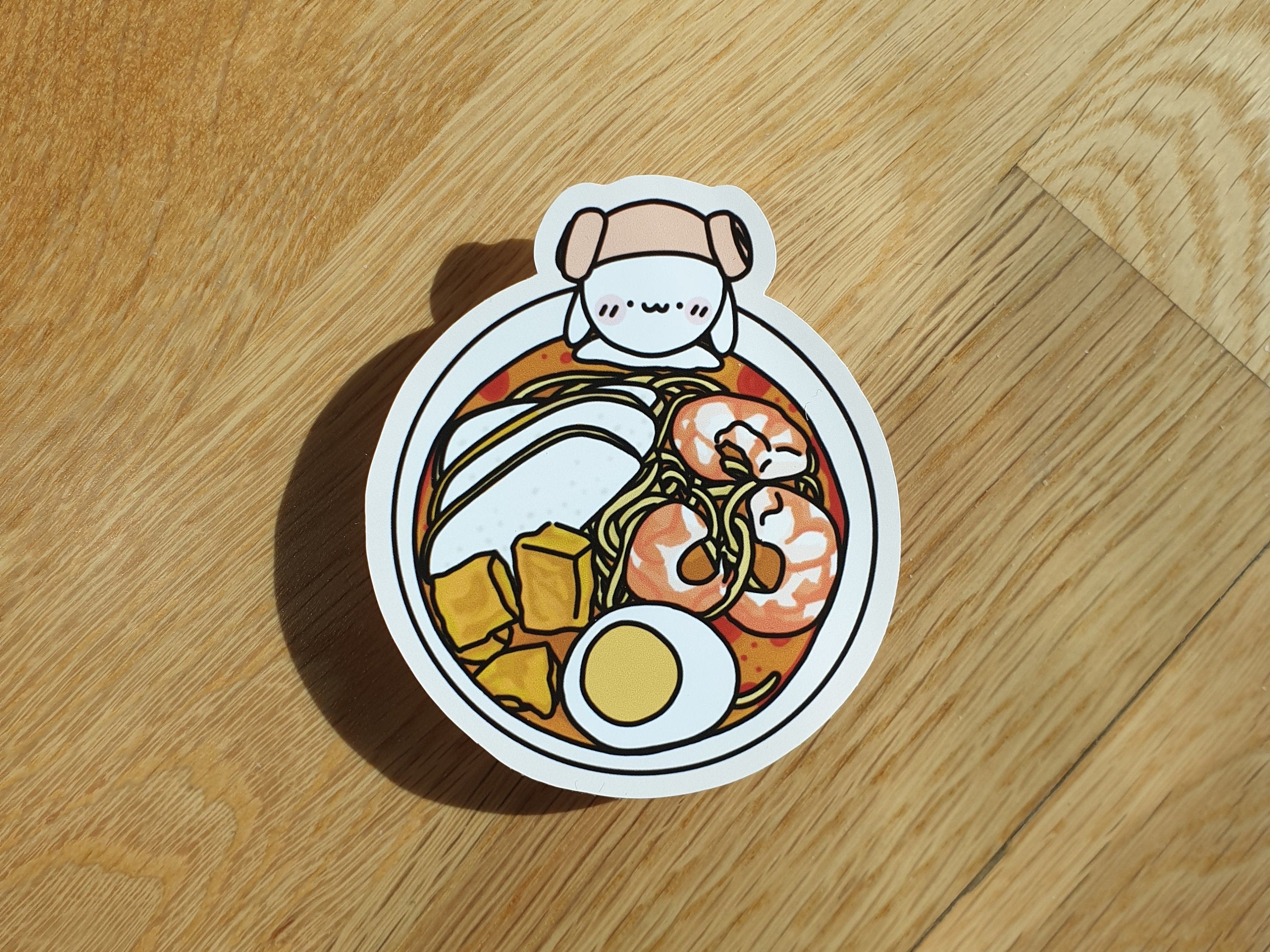 Laksa Bak Kut Teh Diecut Sticker // Waterproof Gloss Vinyl Sticker ...
