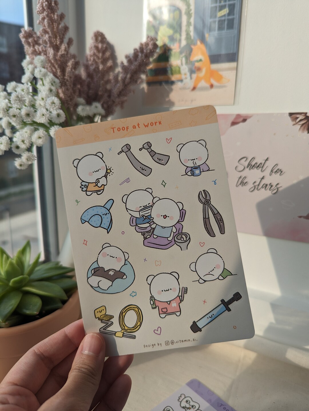Toof at Work | Sticker Sheet // Vinyl // Dental Dentist Dentistry ...