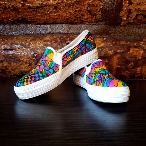 Painted Keds - Etsy