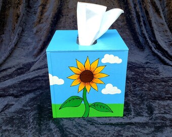 Painted Tissue Box - Etsy