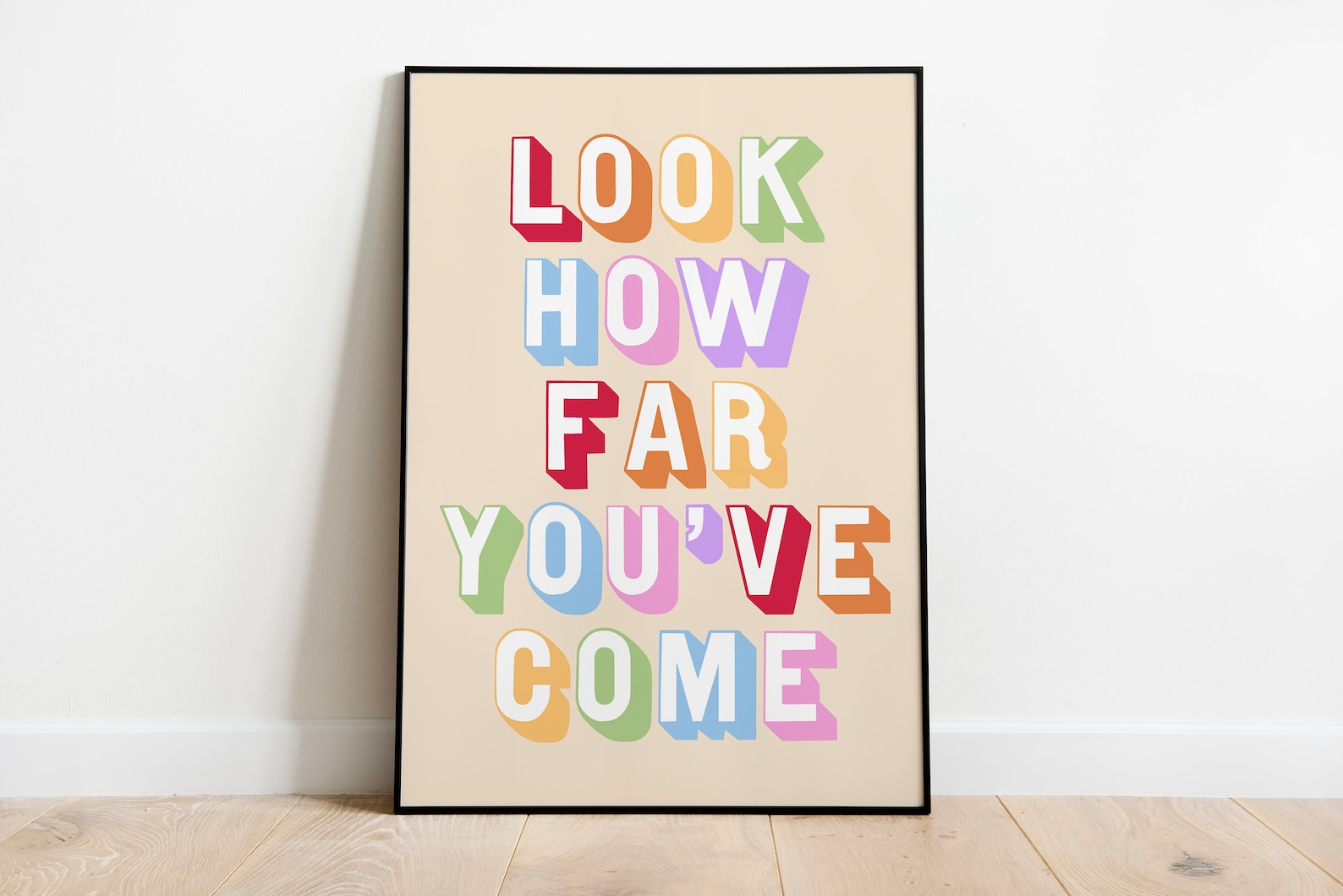 Look How Far You've Come Positive Quote Print A4/A3 | Etsy