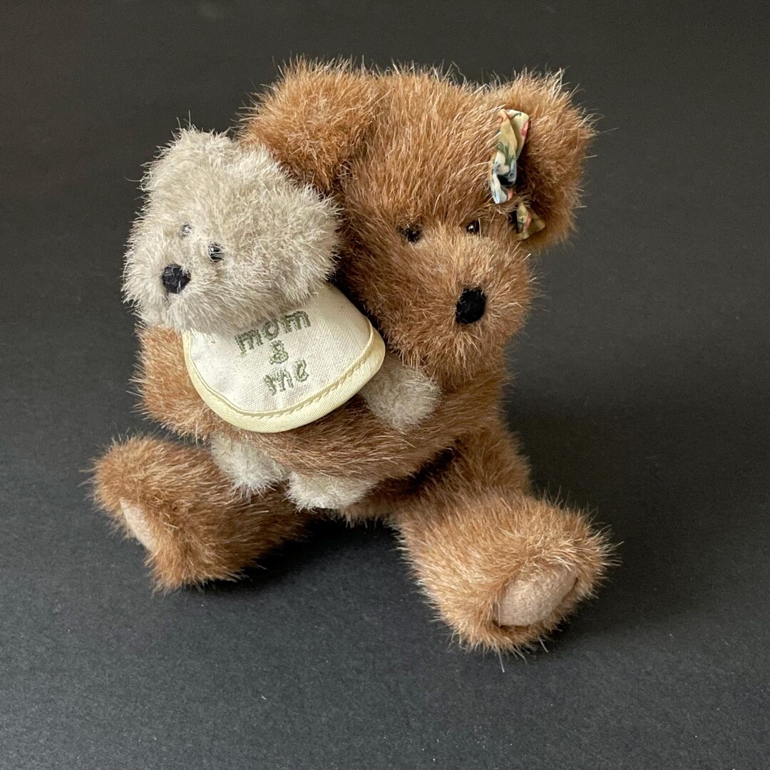 Boyds Collection Bears Plush Mom and Me Baby Bib Holding 8" 1988-2004 ...
