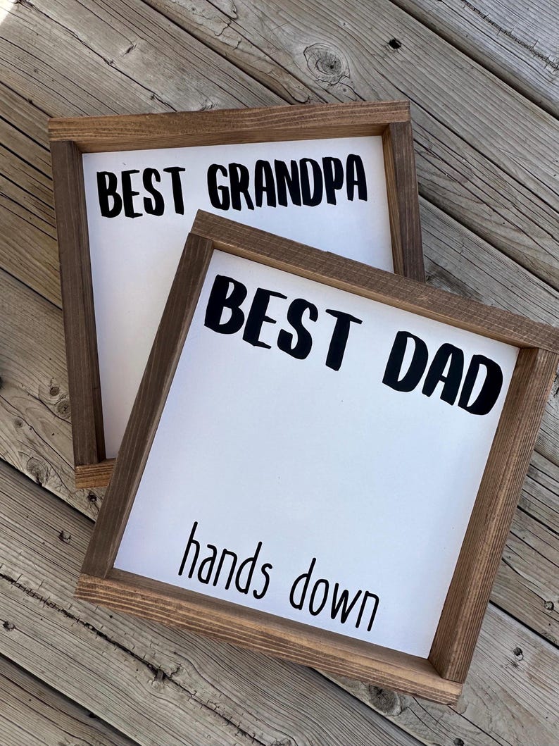 Best Dad Hands Down, Fathers Day, Gift for Dad, Handprint Sign, DIY ...