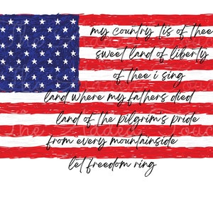 My Country 'tis of Thee PNG, American Flag Shirt, Sweet Land of Liberty ...