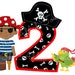 Custom Pirate Birthday Number, Pirate Birthday Party, Pirate Age, Girl ...
