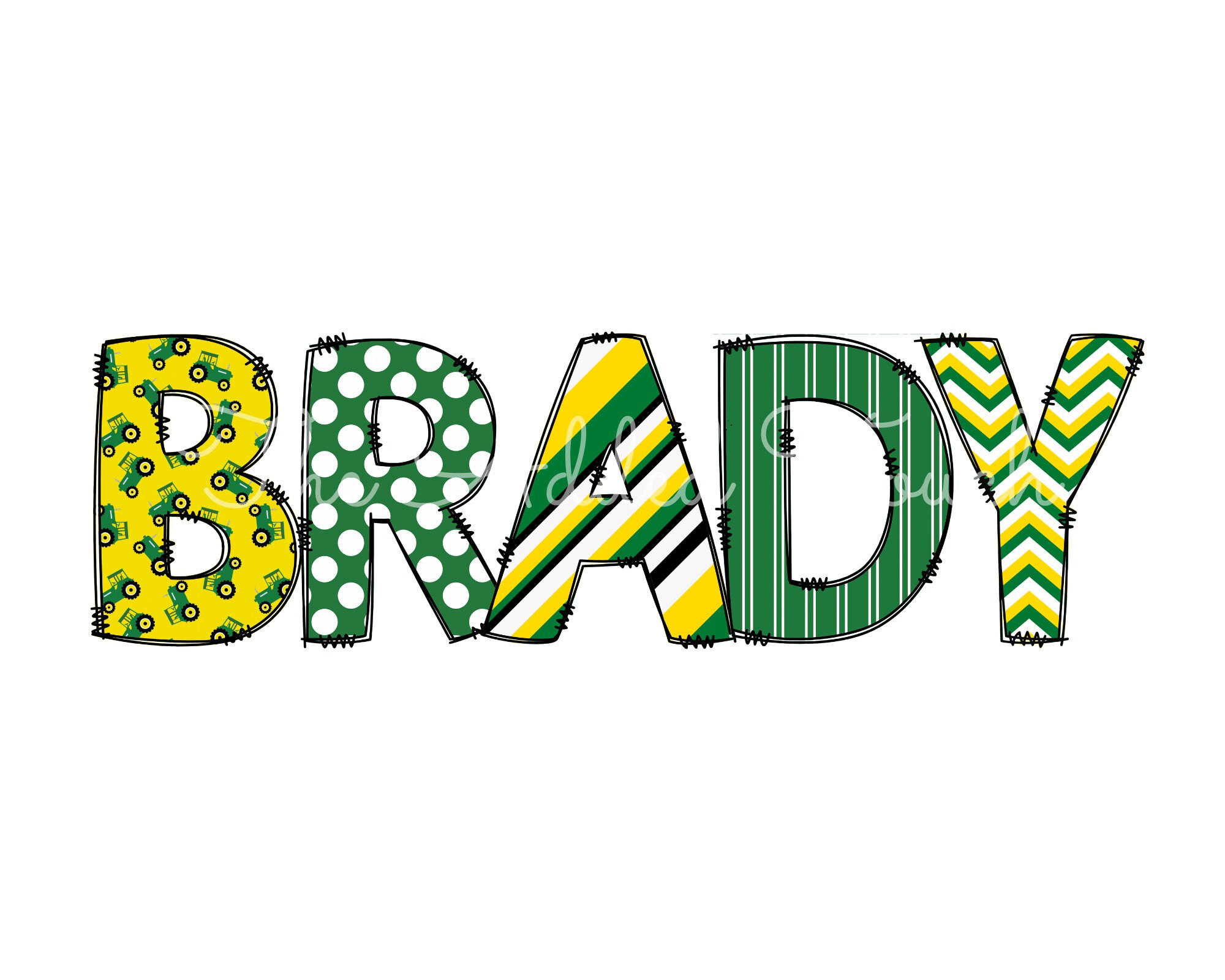 Personalized Tractor Name, Sublimation Tractor Birthday Digital Image ...