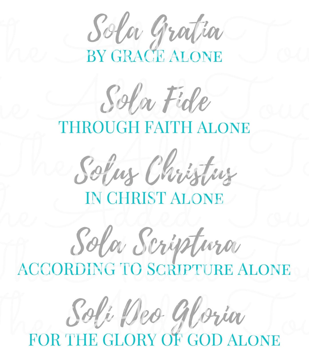 5 Solas PNG, Sublimation 5 Solas Digital Image, Five Solas Image ...