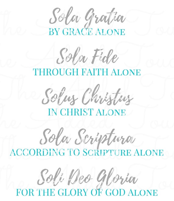 5 Solas PNG Sublimation 5 Solas Digital Image Five Solas - Etsy