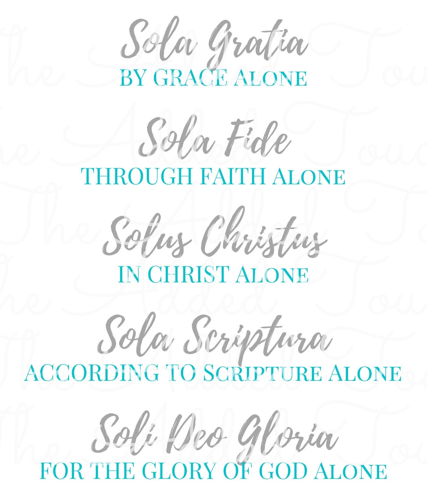 5 Solas PNG, Sublimation 5 Solas Digital Image, Five Solas Image ...