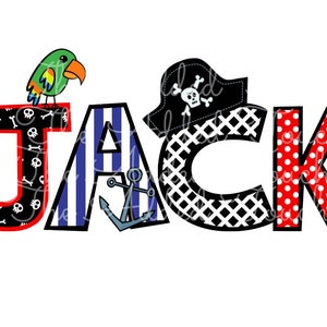 Personalized Pirate Name, Sublimation Pirate Birthday Digital Image ...