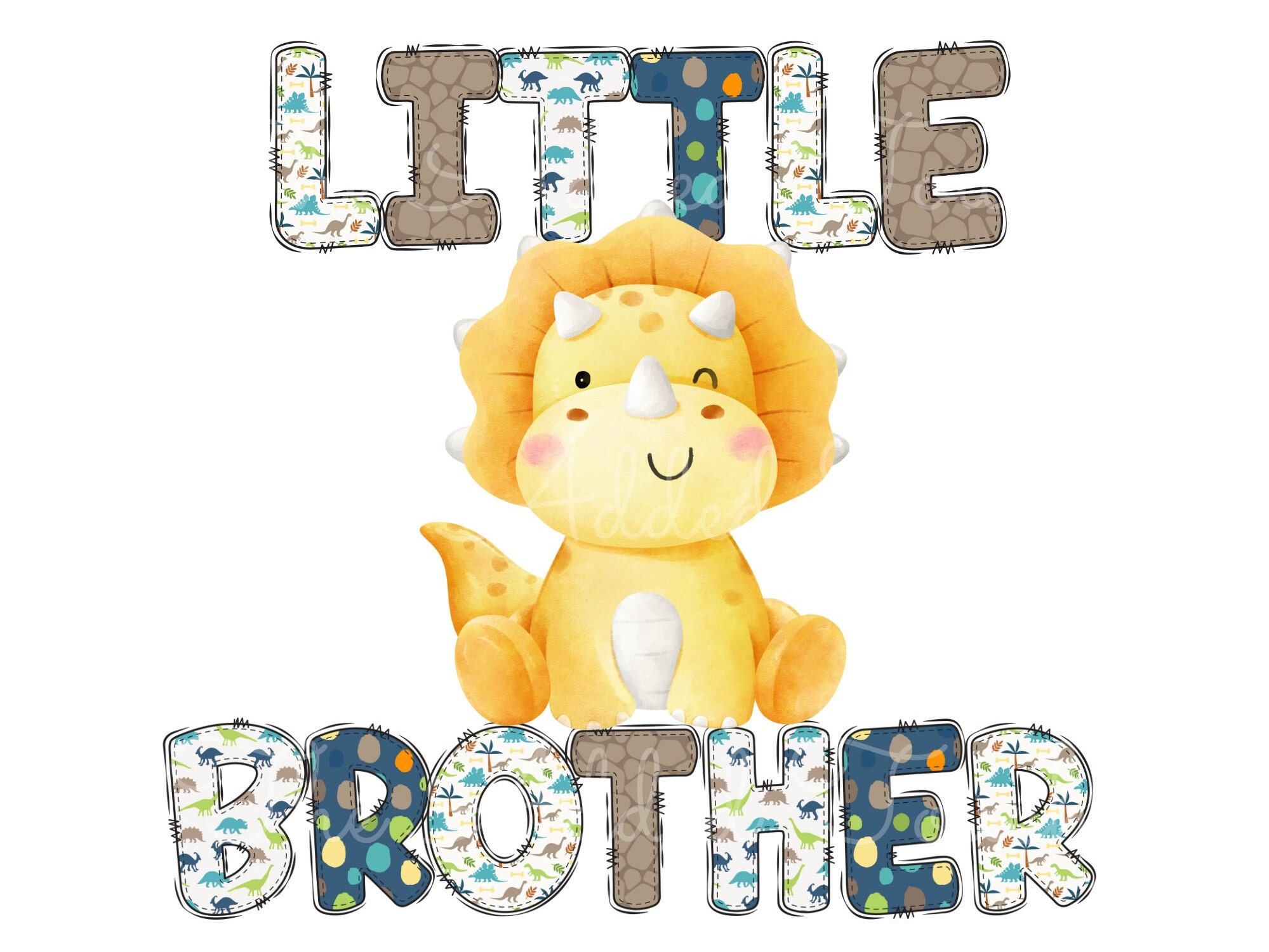 Little Brother Dinosaur PNG Baby Brother Dinosaur Design - Etsy