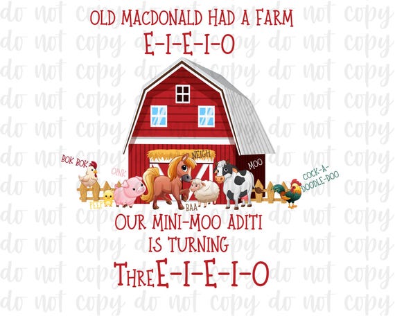 Old Macdonald Farm Animals