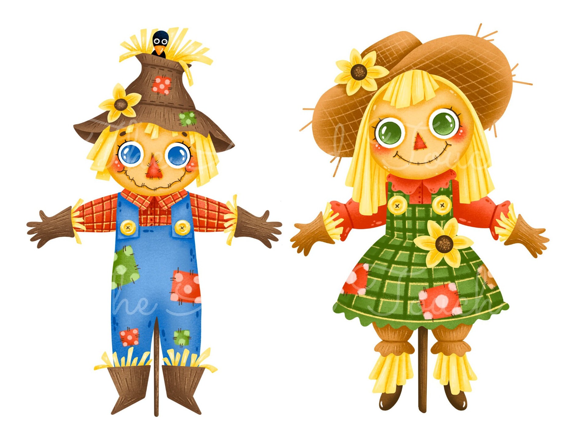 Scarecrow PNG Scarecrow Boy Scarecrow Girl Scarecrows - Etsy