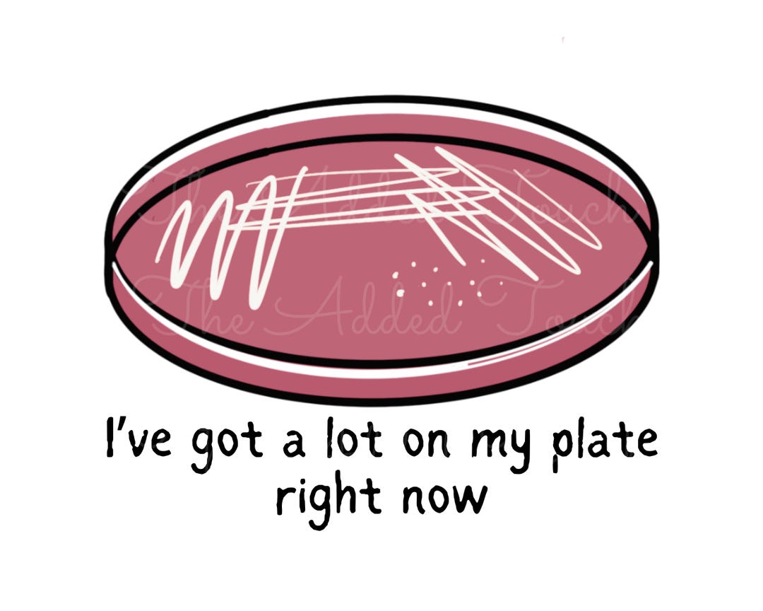 Chemistry Petri Dish Design, I've Got a Lot on My Plate Right Now PNG ...