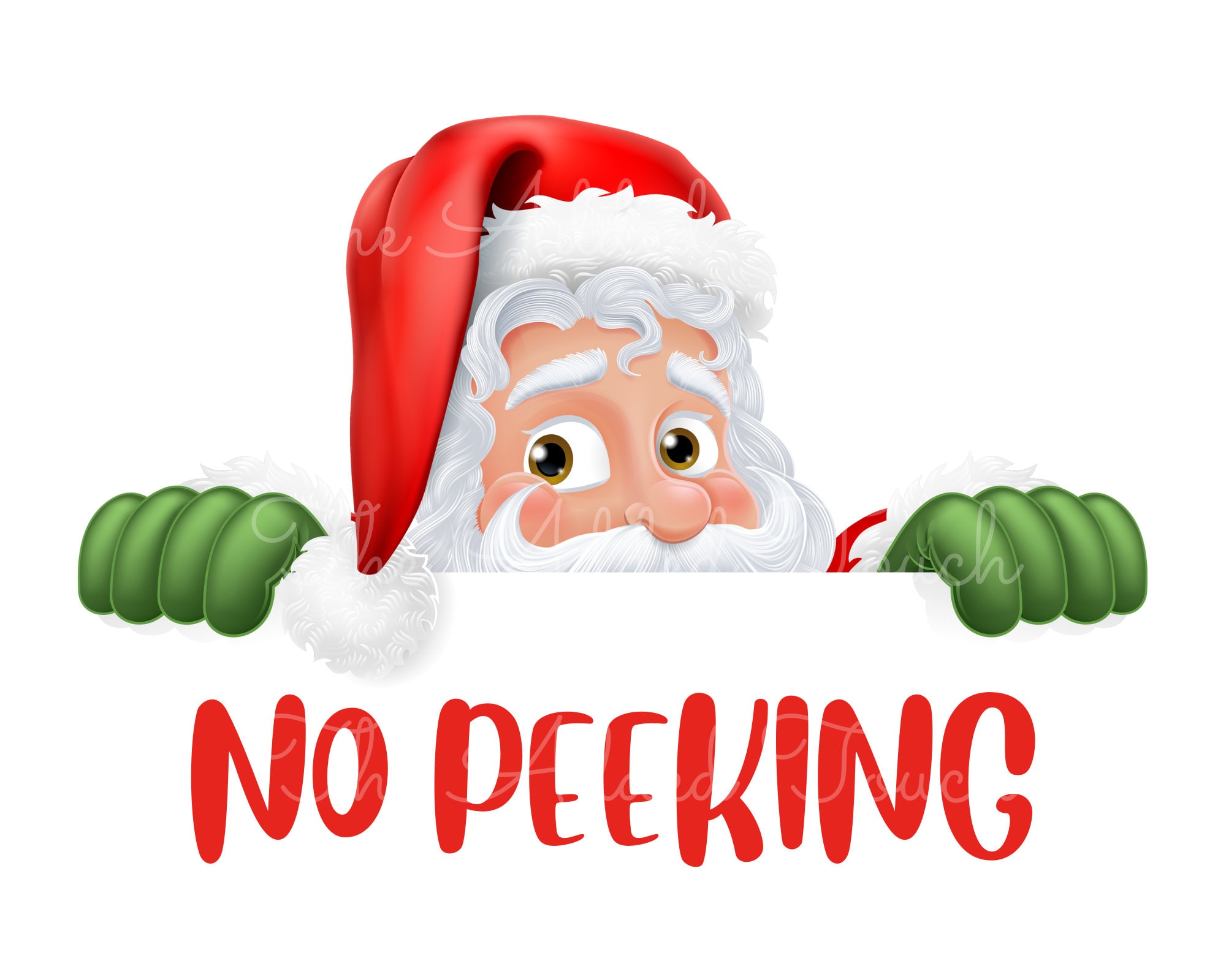 Santa PNG, Santa No Peeking Image, Santa Pocket Peeker, Christmas Label ...