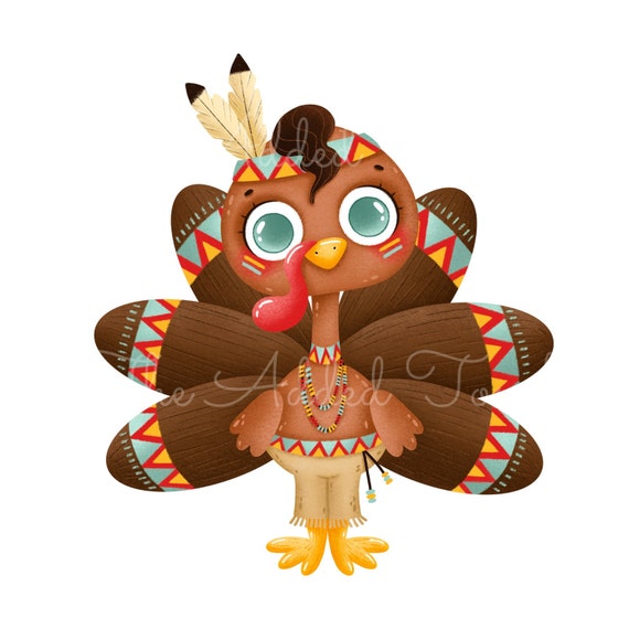 Turkey Indian PNG Indian Turkey Boy Turkey Indian Seamless - Etsy