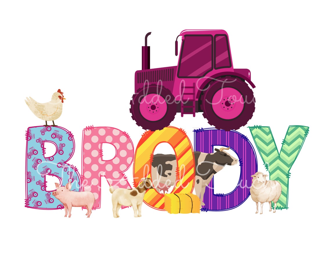 Personalized Tractor Name Sublimation Tractor Birthday - Etsy