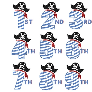 Pirate Numbers PNG, Pirate Birthday Numbers Download, Pirate #s Image ...
