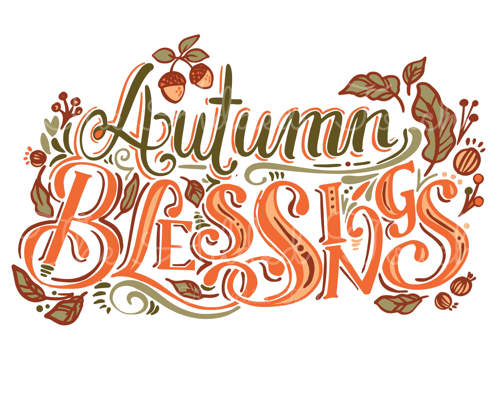 Autumn Blessings PNG, Fall Blessings Image, Fall Shirt Download, Autumn ...