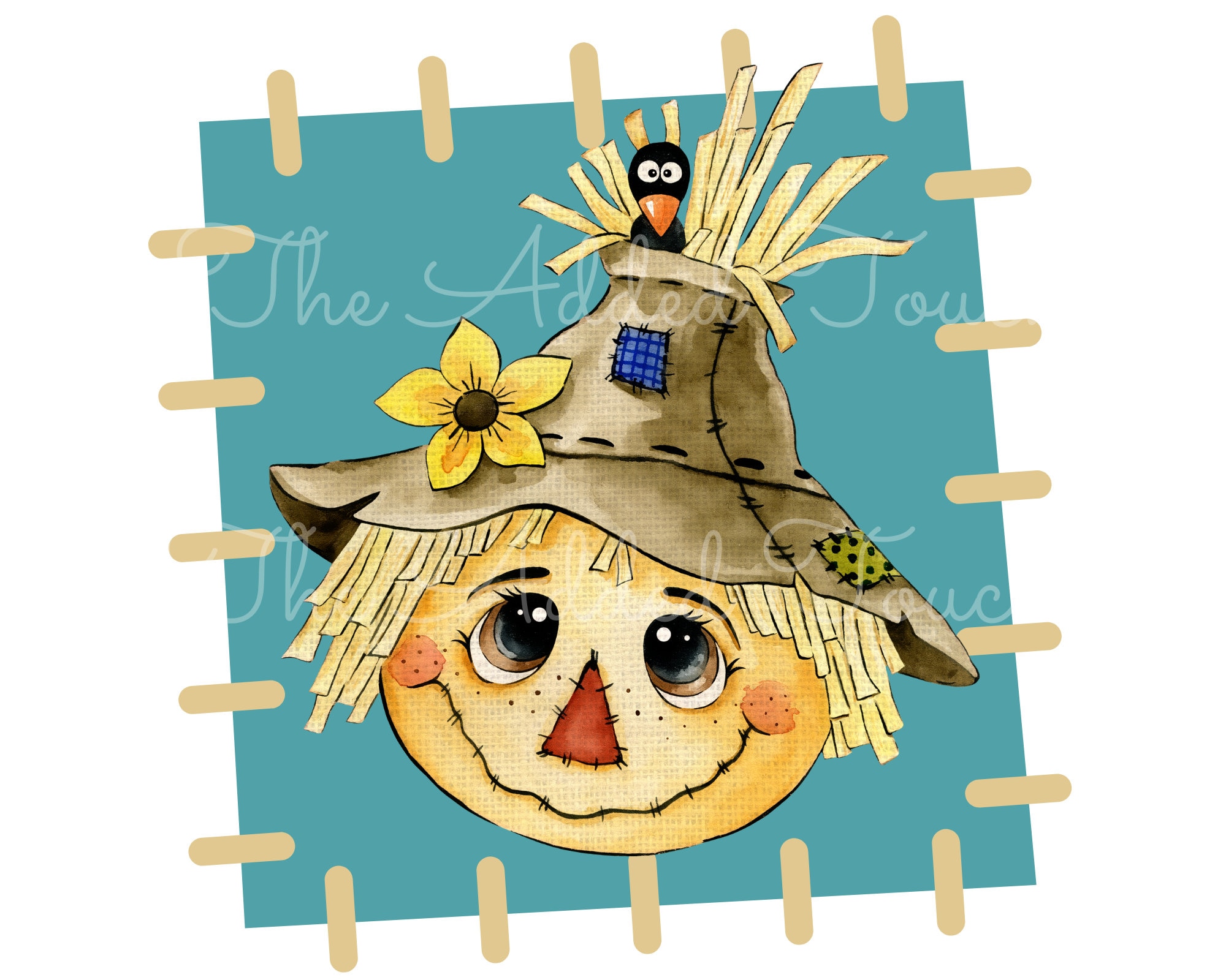 Scarecrow PNG Scarecrow on Patch Patchwork Scarecrow - Etsy