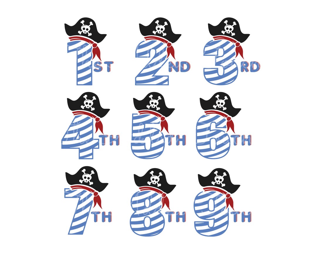 Pirate Numbers PNG, Pirate Birthday Numbers Download, Pirate #s Image ...