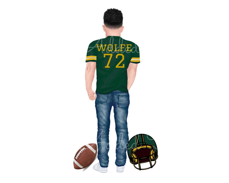 Personalized Football Player Custom Football Player Football - Etsy