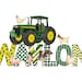 Personalized Tractor Name, Sublimation Tractor Birthday Digital Image ...