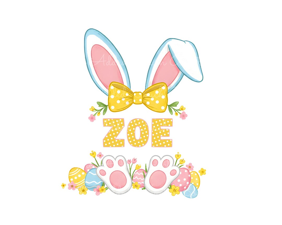 Personalized Easter Name, Easter Name Image, Custom Yellow Easter ...